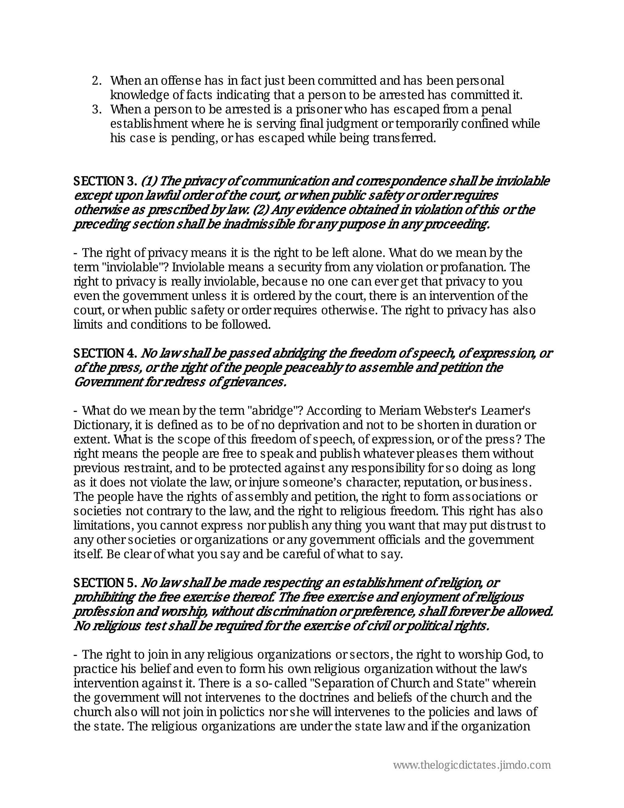 Is the bill of rights absolute? | PDF