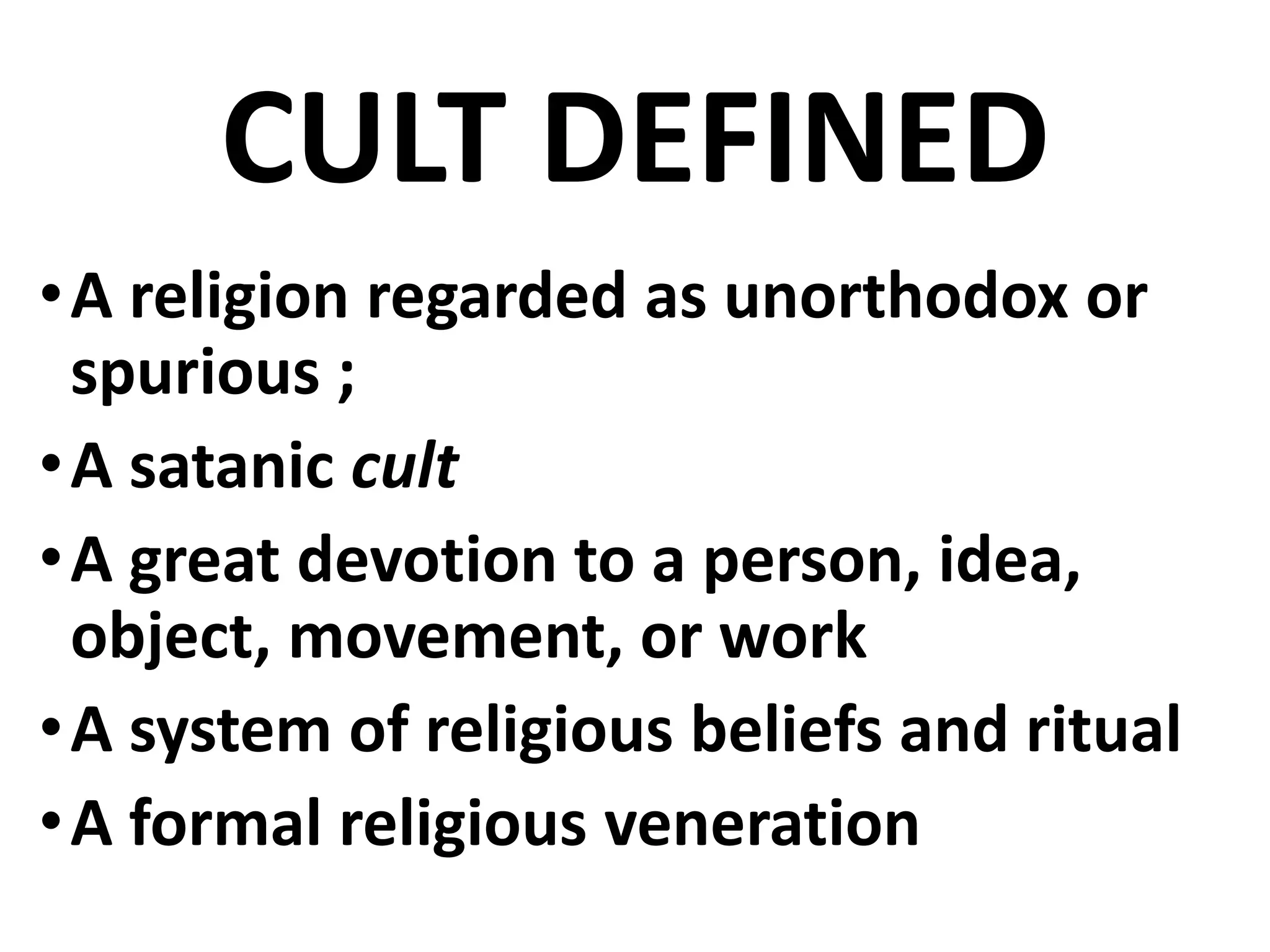 Is the church of christ a cult | PPTX