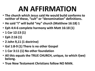 Is the church of christ a cult | PPTX