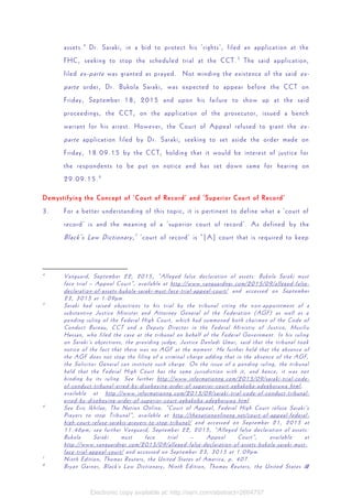 Is the code of conduct tribunal really inferior to the federal high ...