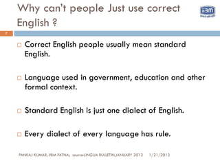 Is the english language changing | PPTX
