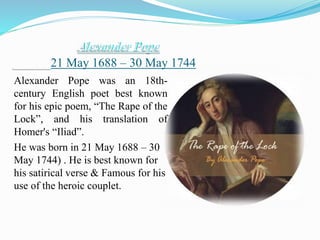 Is the rape of the lock” a mock heroic poem | PPTX | Poetry | Books and ...