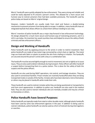 Is There a Benefit to Using Real Police Handcuffs? | PDF