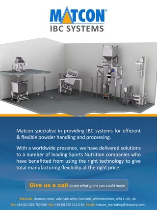 Is there a better way to make Sports Nutrition products? | PDF