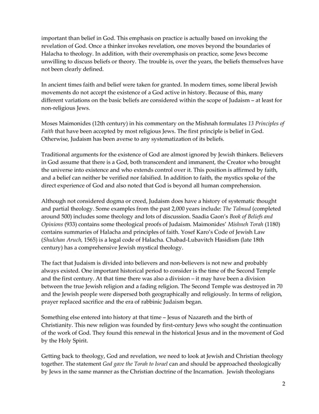 Is There a Jewish Theology or Not? | PDF