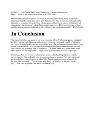 IS THE SALIVA OF SLUGS AND SNAILS VENOMOUS..docx