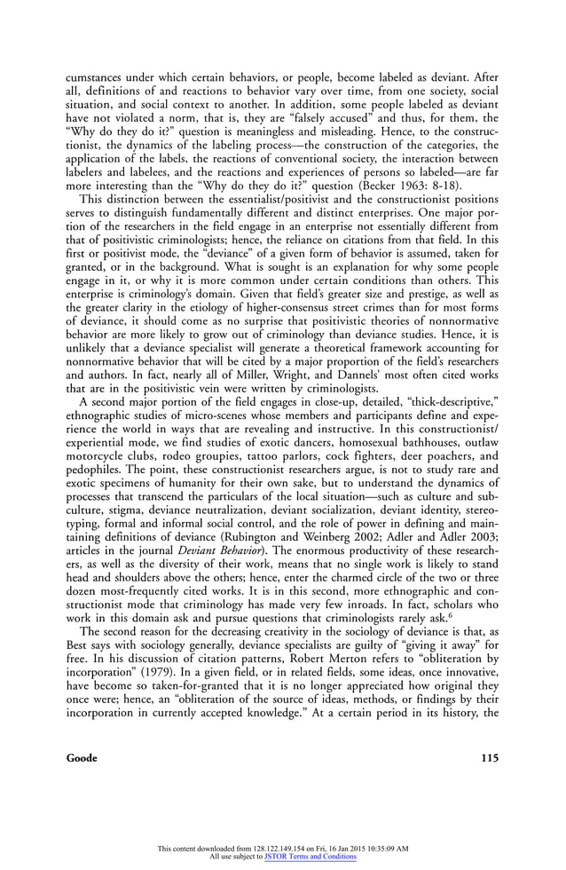 Is the sociology_of_deviance_still_relev | PDF | Undergraduate Education | College Education