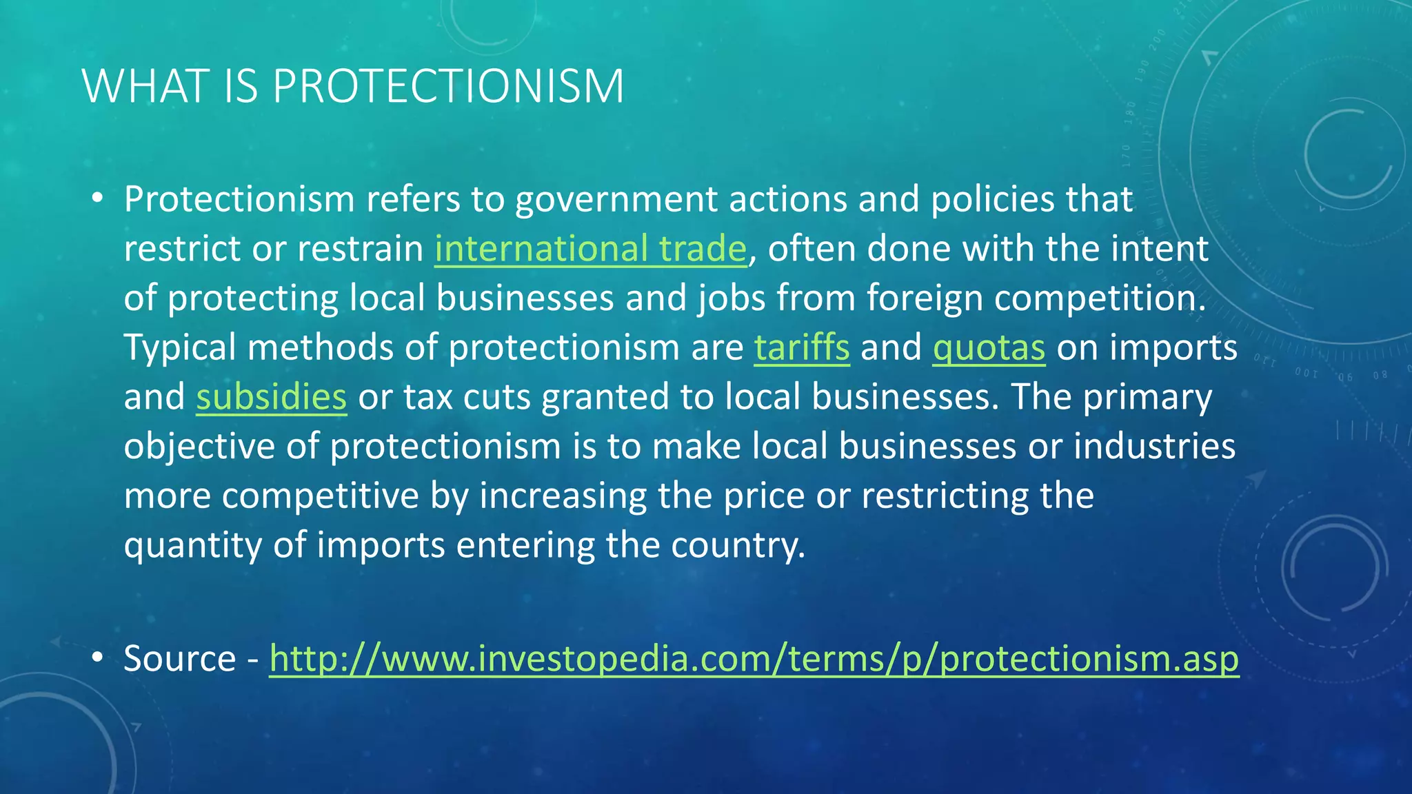 Is the world heading to more protectionism | PPT