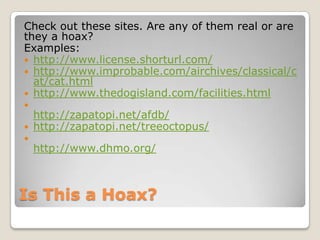 Is this website a hoax? | PPT