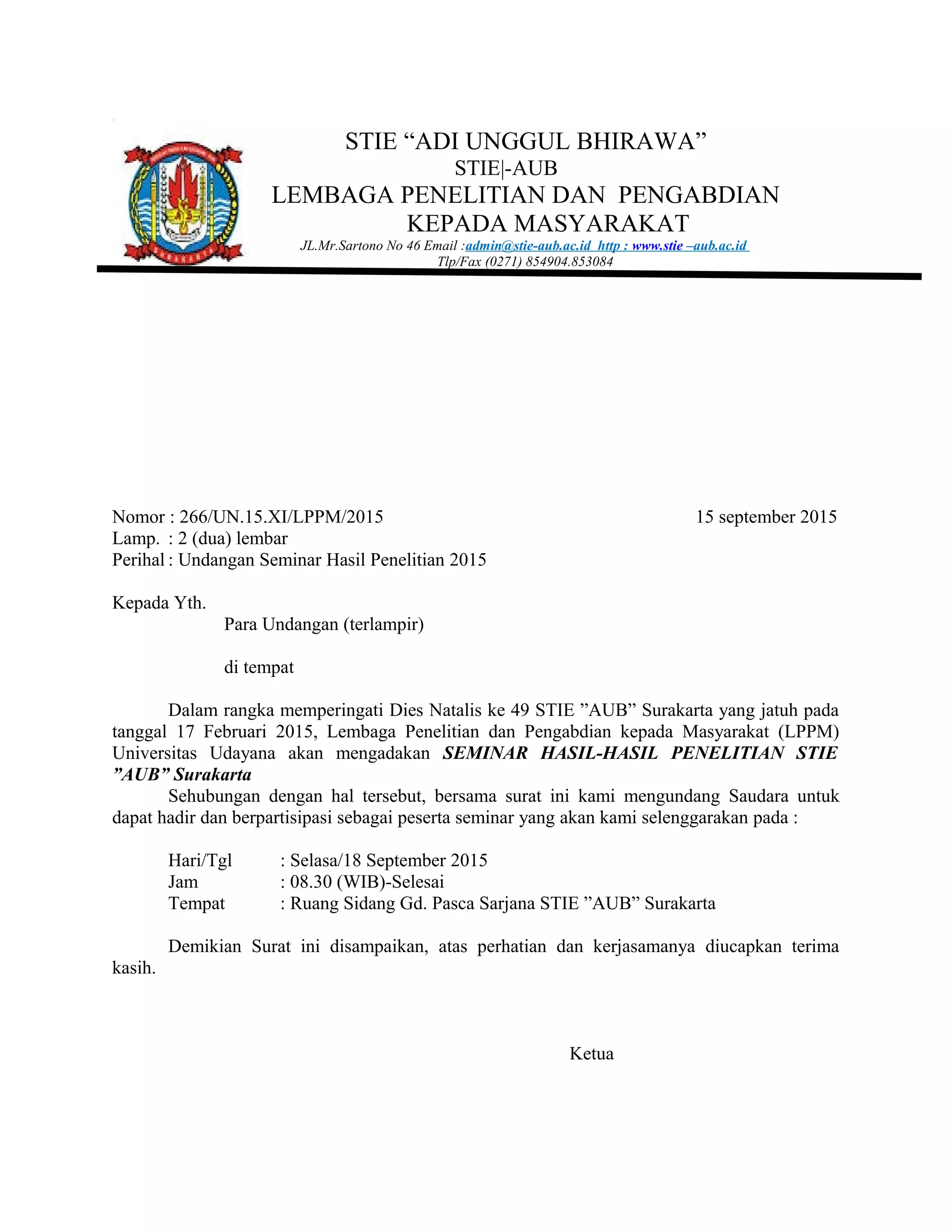 Tugas membuat undangan | DOC