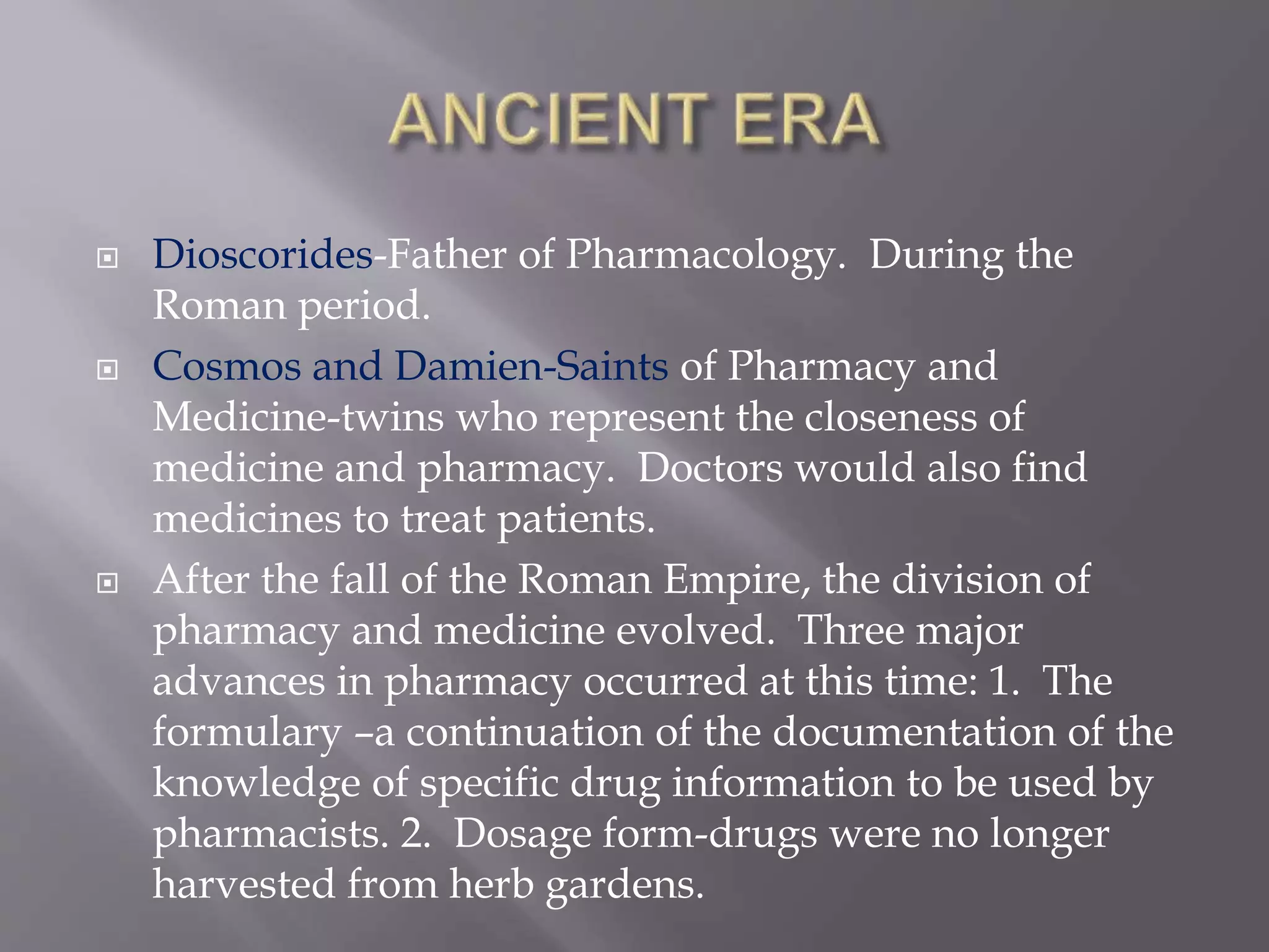 pharmaceutics & History Of pharmaceutics | PPTX