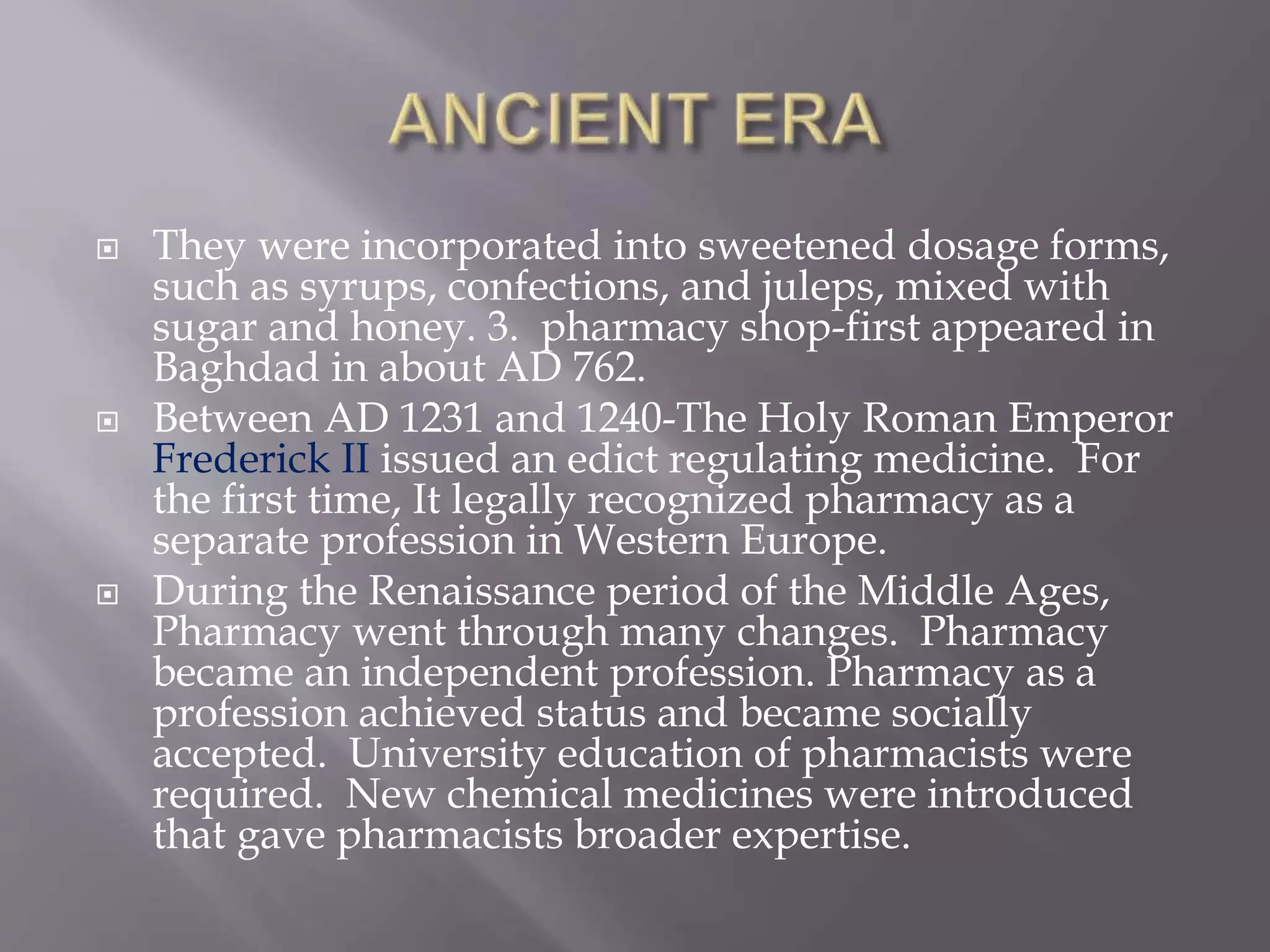 pharmaceutics & History Of pharmaceutics | PPTX