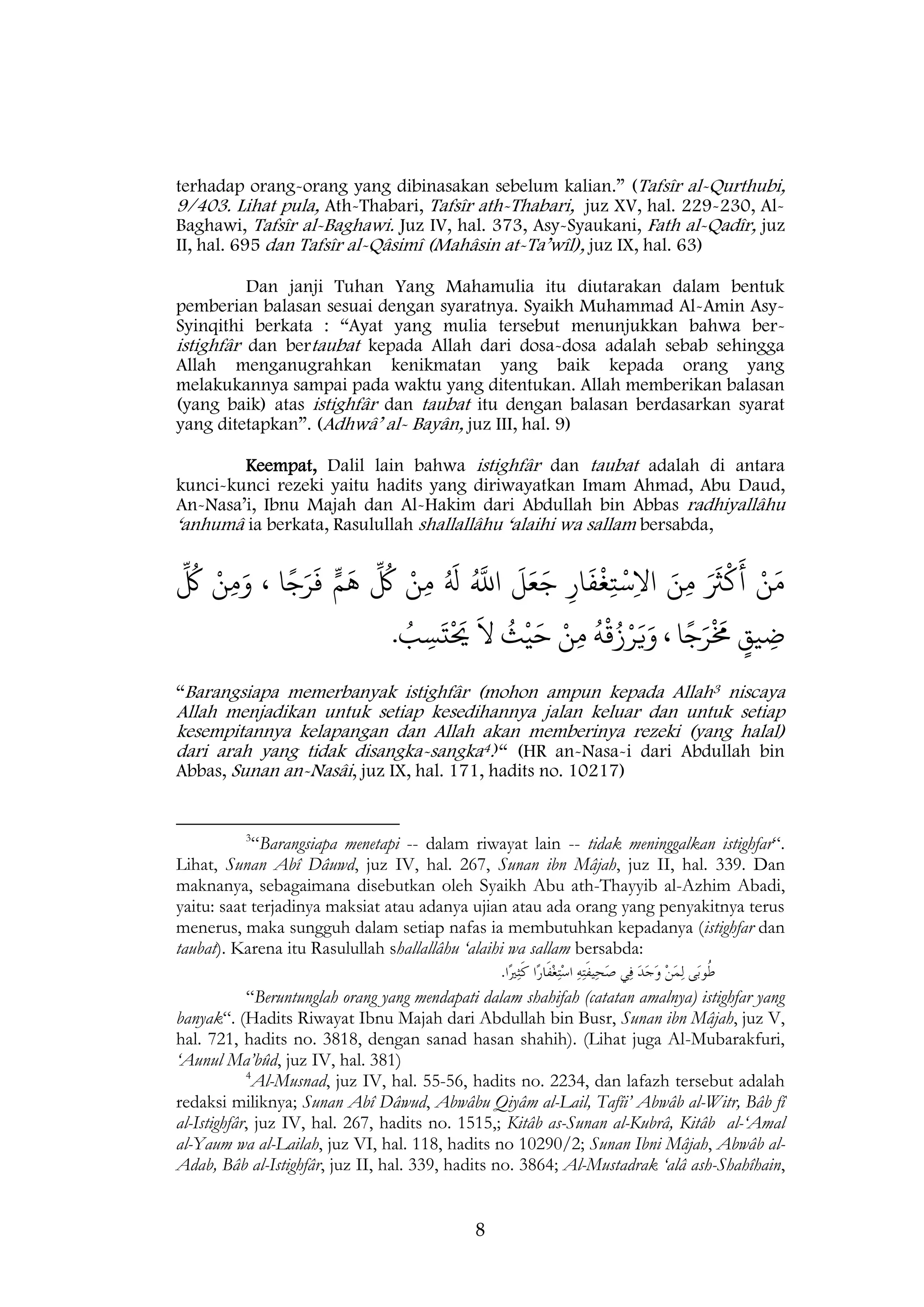 Istighfar dan taubat sebagai pintu rezeki | PDF