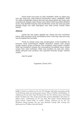 Istighfar dan taubat sebagai pintu rezeki | PDF