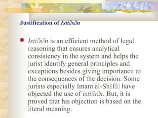 Istihsan | PPT | Islam | Religion & Spirituality