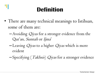 Istihsan presentation | PPTX