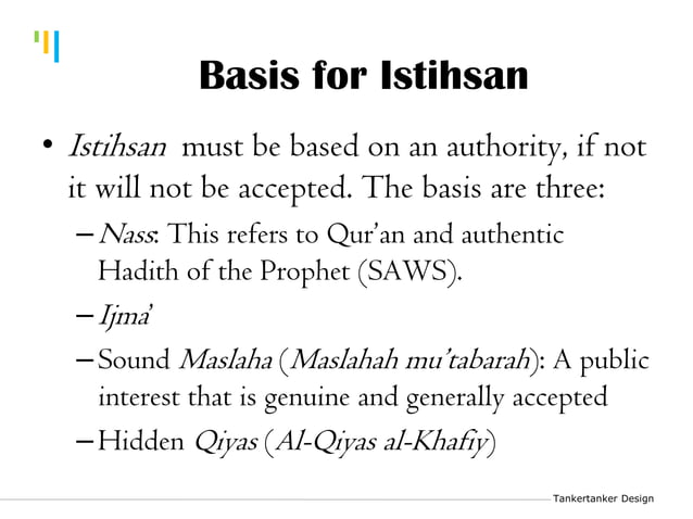 Istihsan presentation | PPTX | Islam | Religion & Spirituality