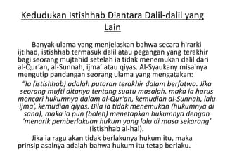 Istihsan, urf, istishab, marsalah mursalah | PPTX