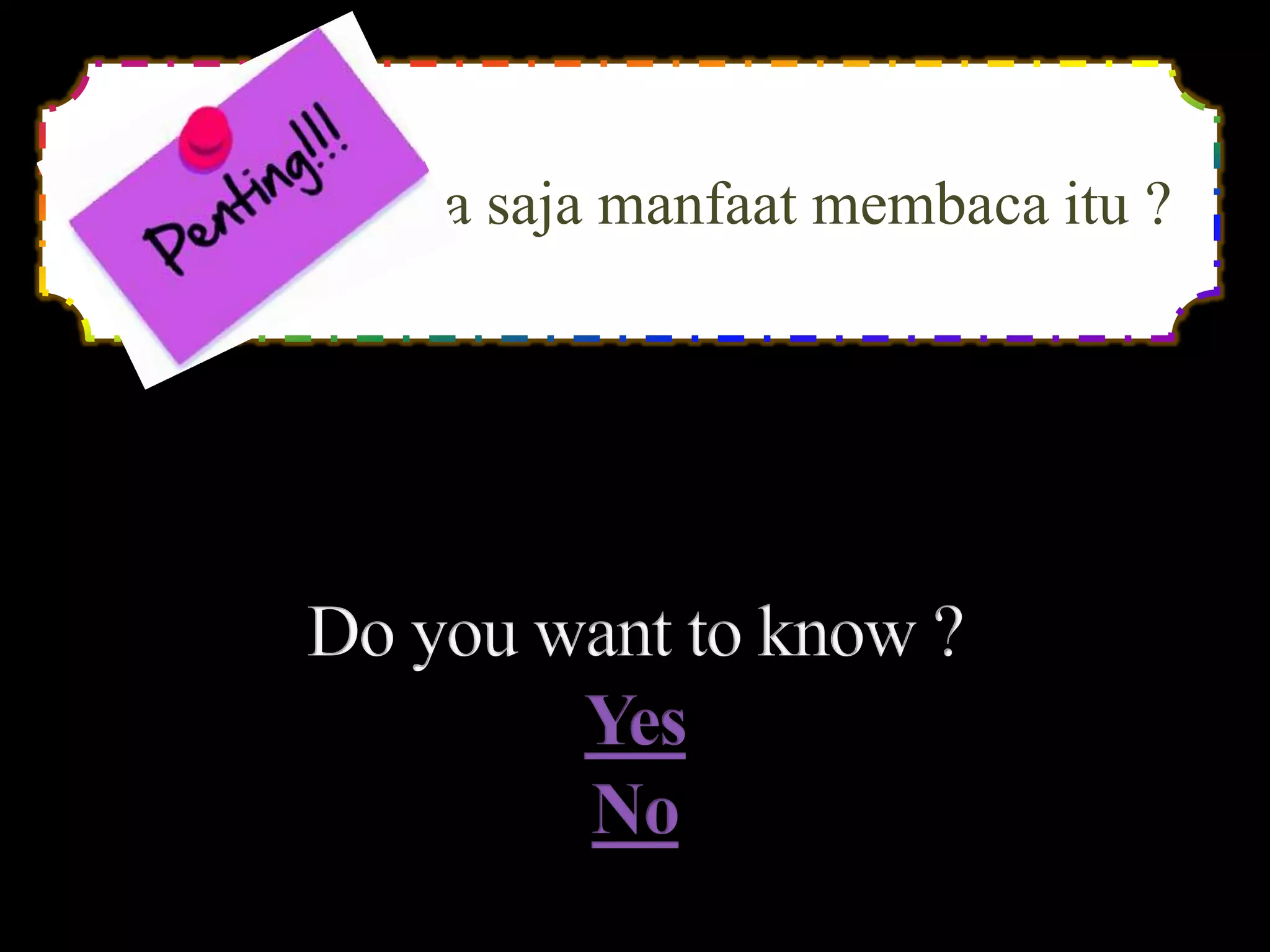 Pentingnya Membaca | PPTX