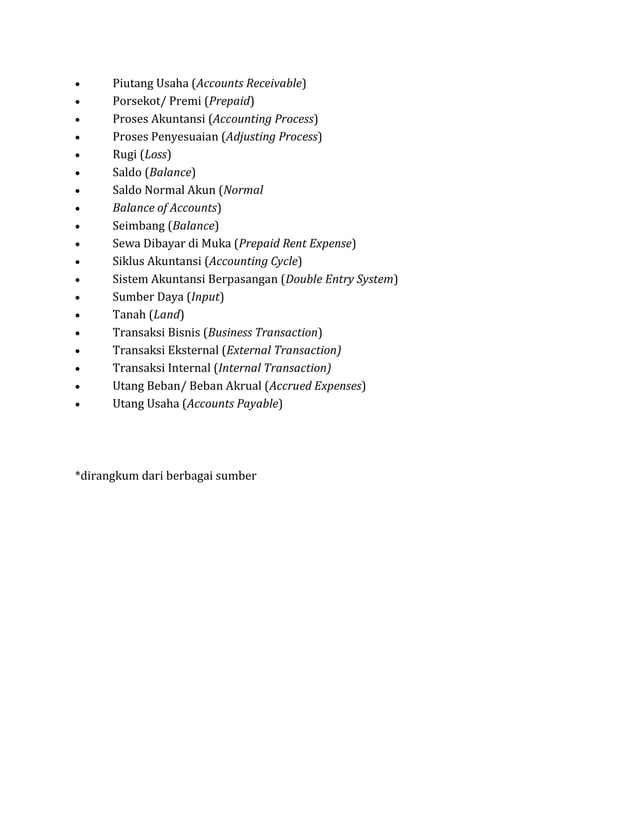 Istilah dalam-akuntansi-dalam-bahasa-inggris | PDF