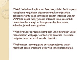 Istilah istilah dalam internet (tik) | PPTX