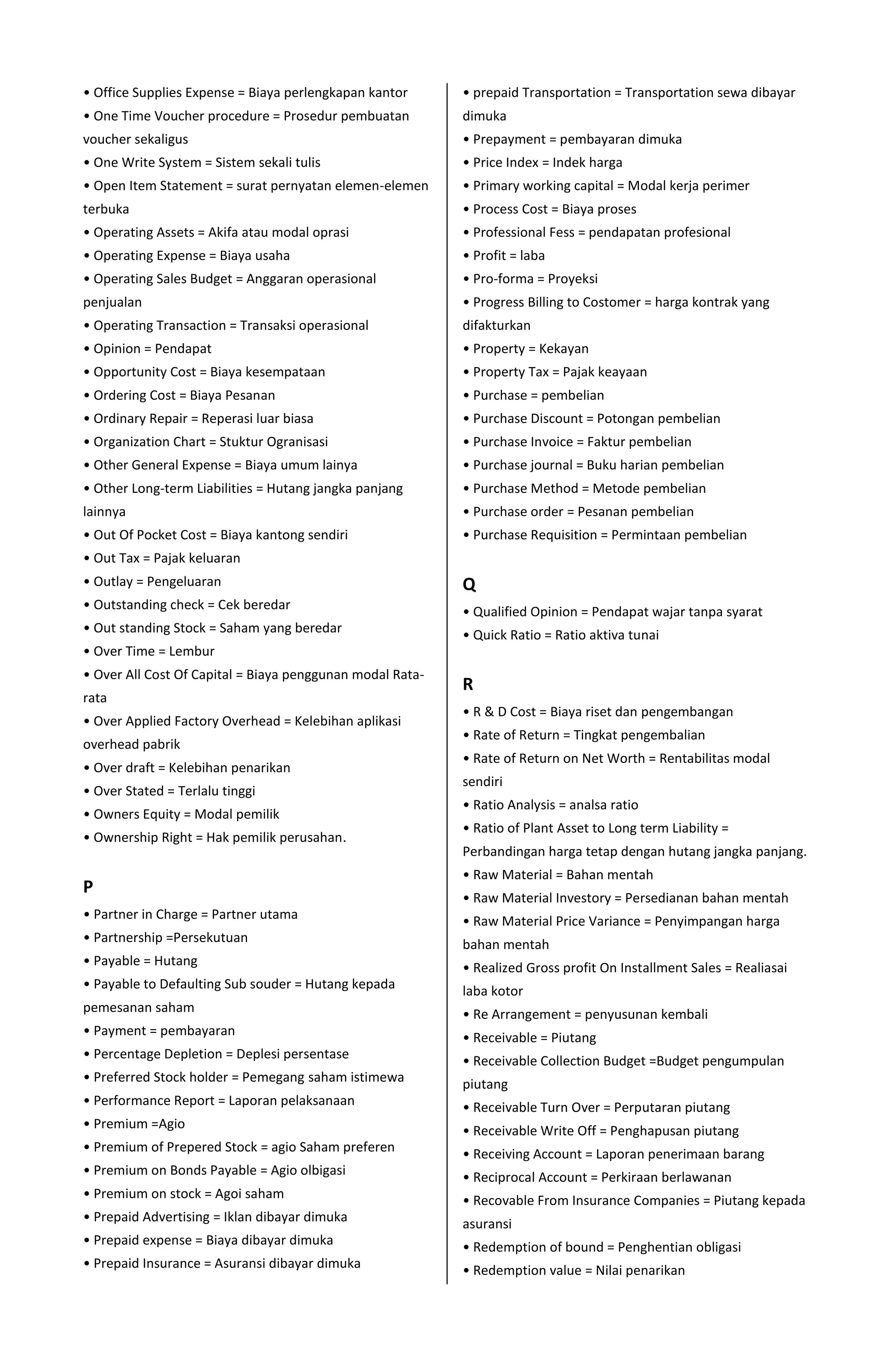 Istilah akuntansi english | DOCX