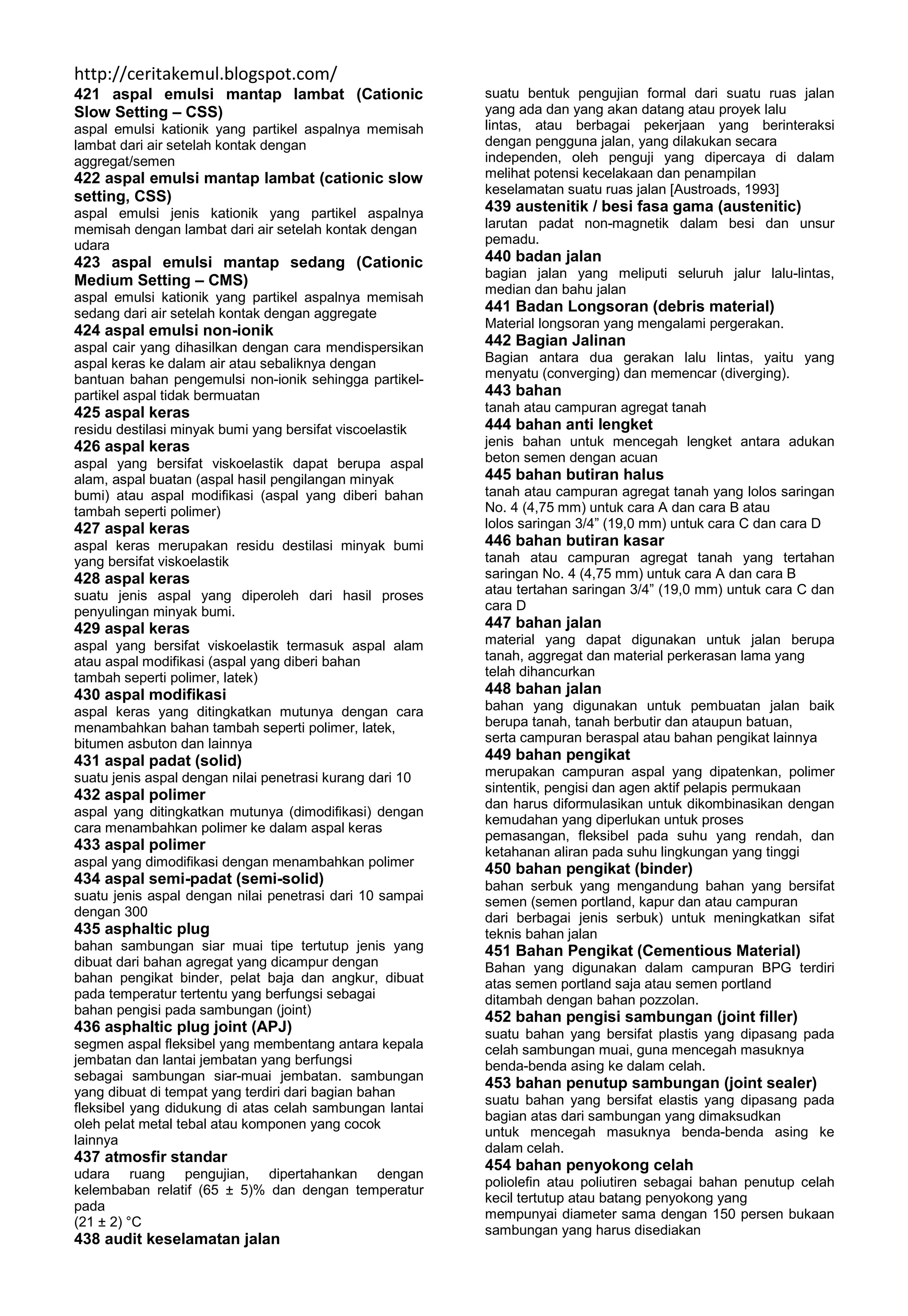 Istilah dan definisi bidang teknik sipil | PDF
