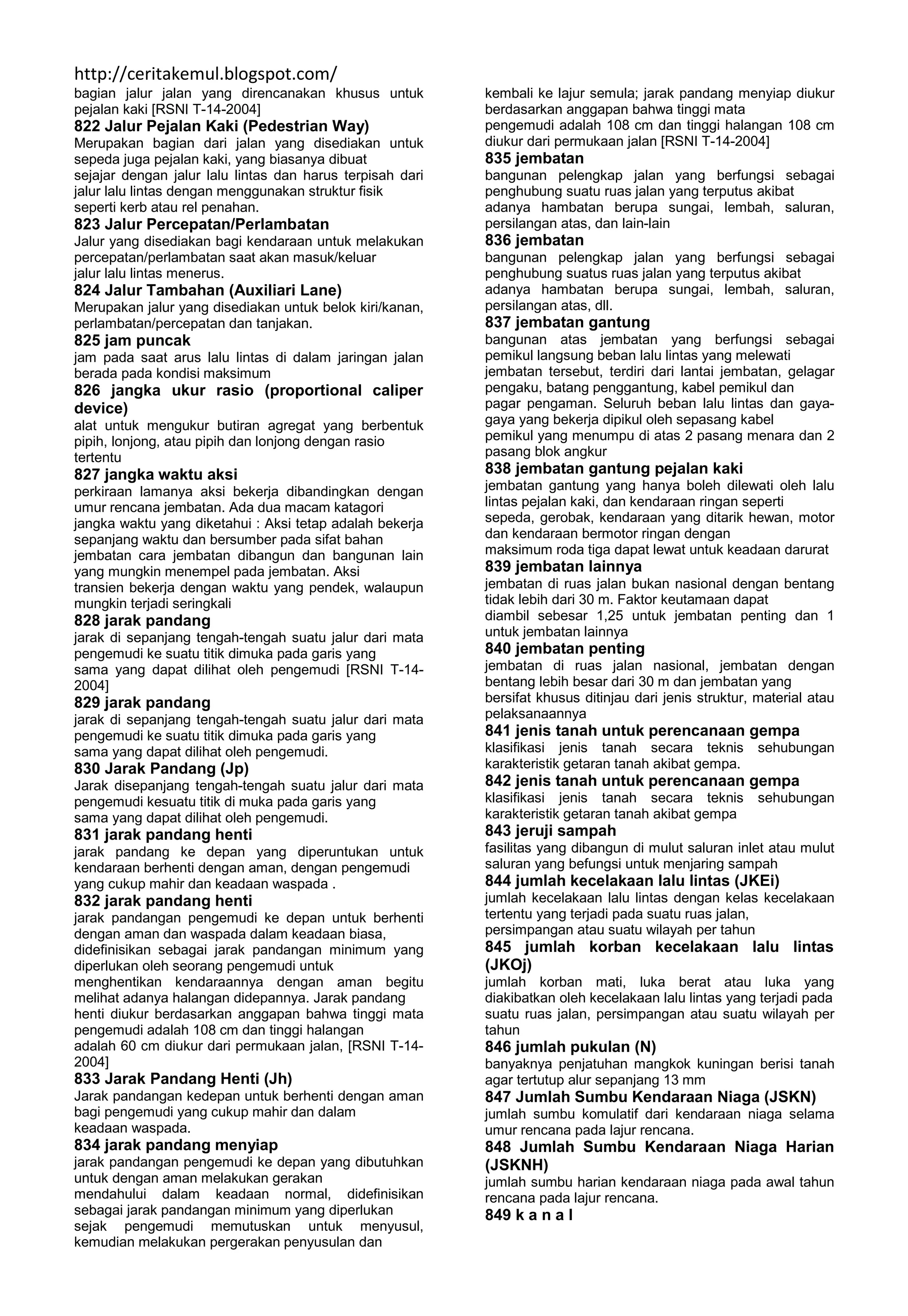 Istilah dan definisi bidang teknik sipil | PDF