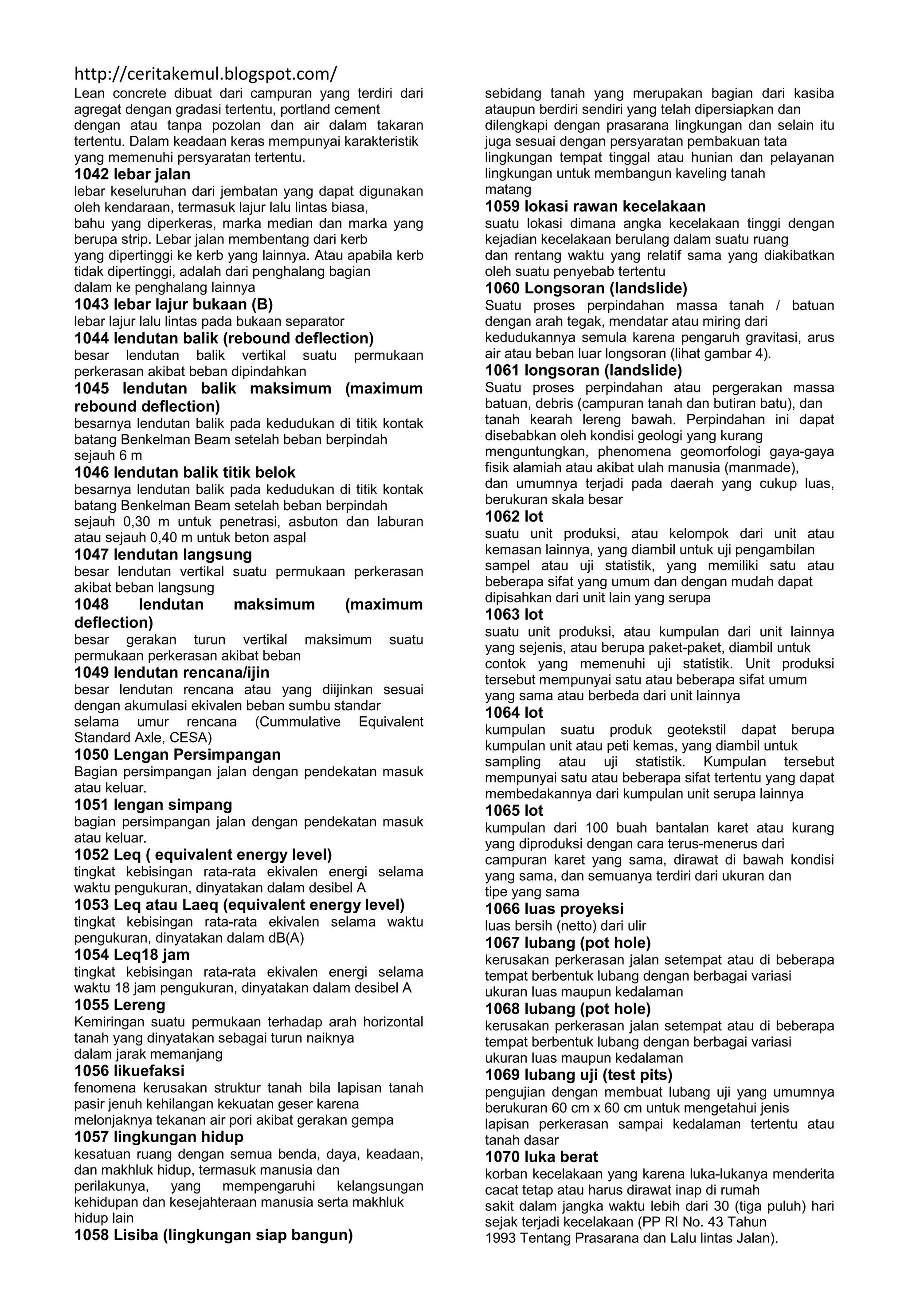 Istilah dan definisi bidang teknik sipil | PDF