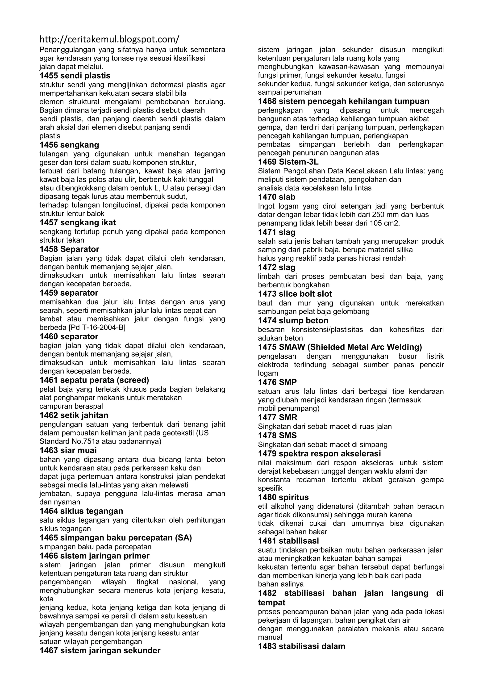 Istilah dan definisi bidang teknik sipil | PDF