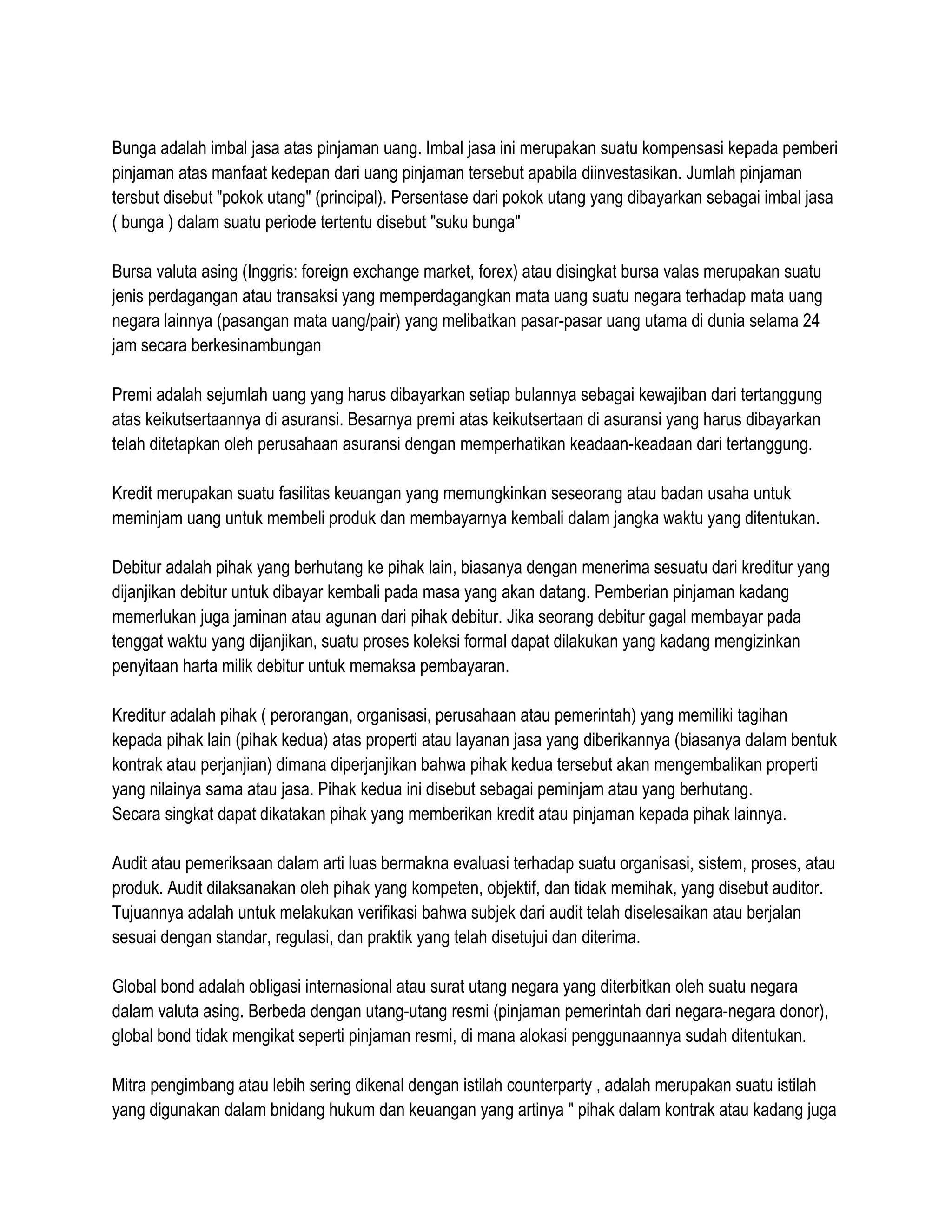 Istilah istilah bank | DOC