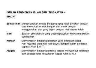 Istilah pendidikan islam spm | DOCX