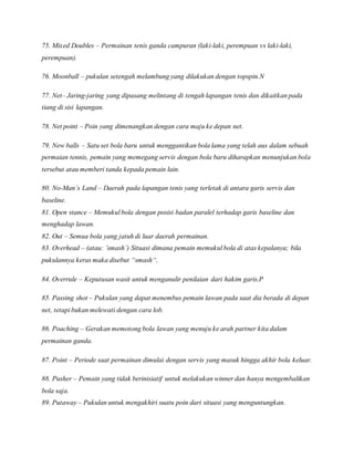 Istilah tenis | DOCX