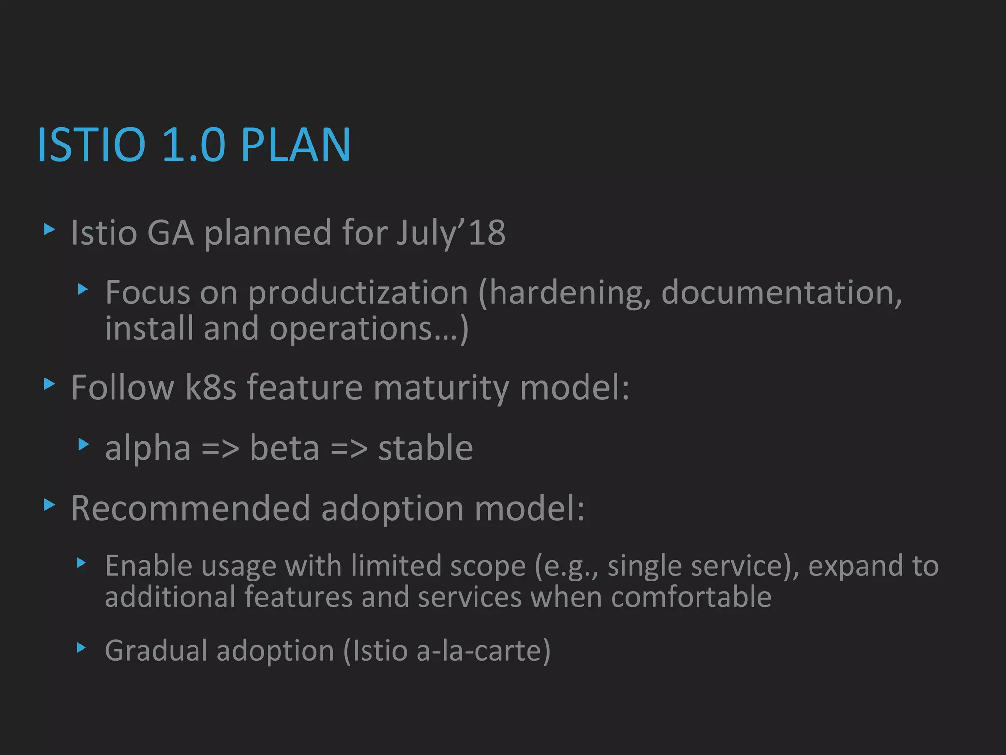 Istio service mesh: past, present, future (TLV meetup) | PDF