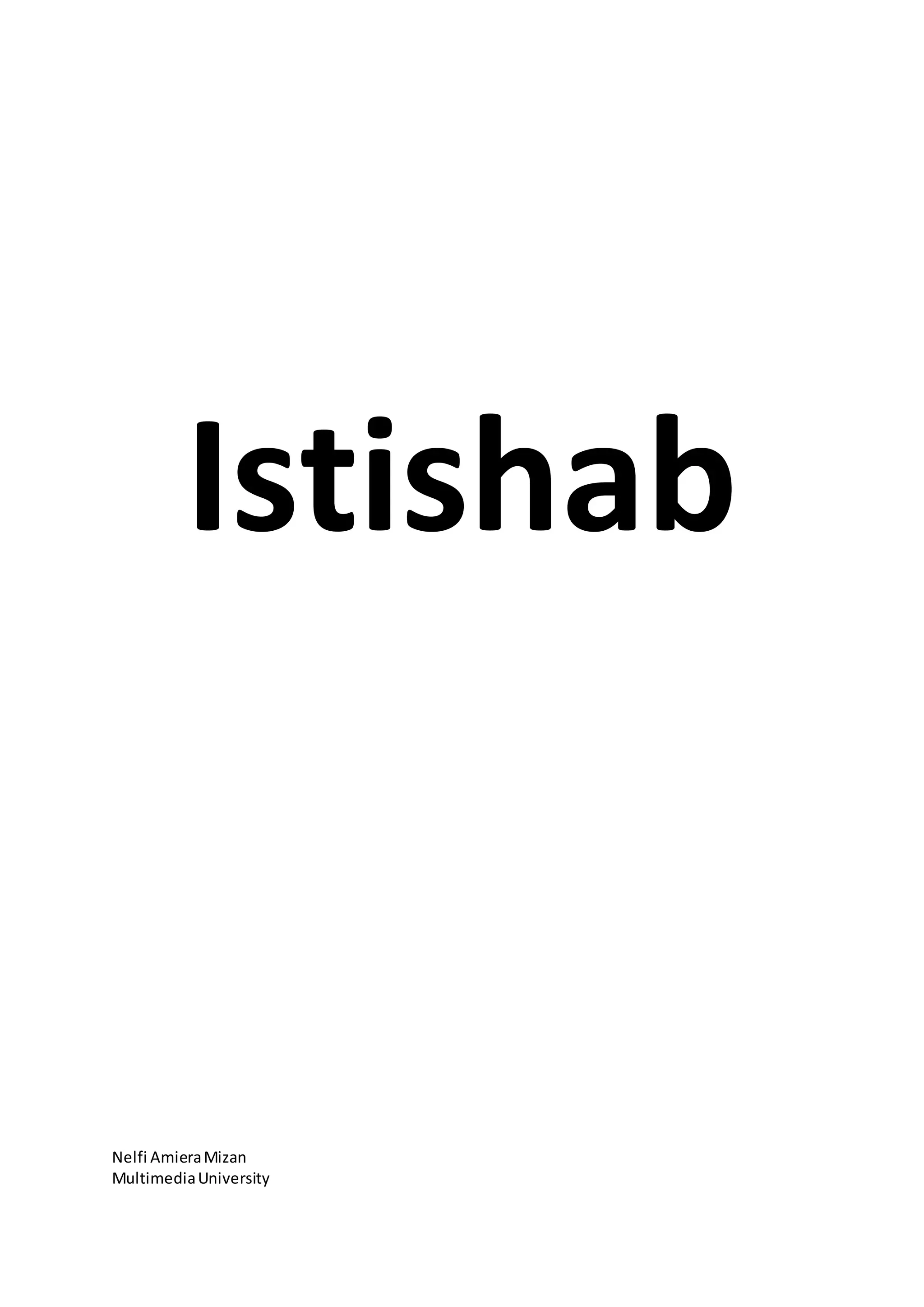Istishab | DOCX