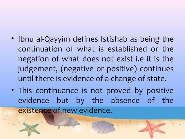 Istishab | PPT | Islam | Religion & Spirituality