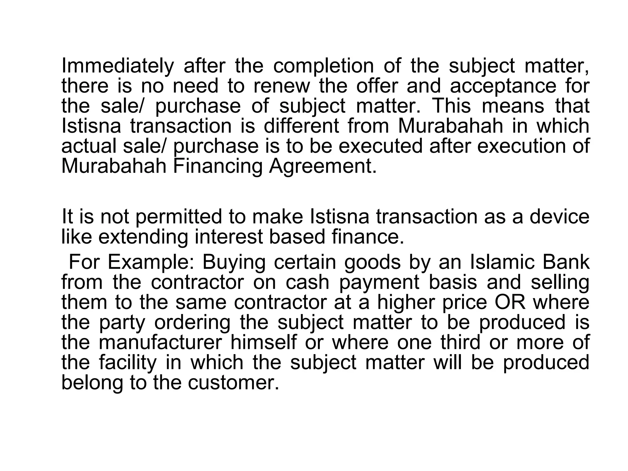 Alhuda CIBE - Presentation on Istisna as Mode of Finance | PPT