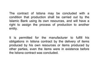 Alhuda CIBE - Presentation on Istisna as Mode of Finance | PPT
