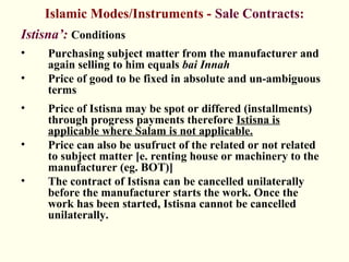 Alhuda CIBE - Presentation on Istisna by Muhammad Khaleequzzaman | PPT