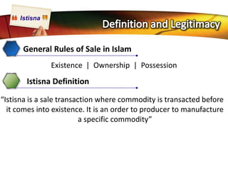 Istisna v final by wasimullah | PPTX | Business Accounting & Finance | Business