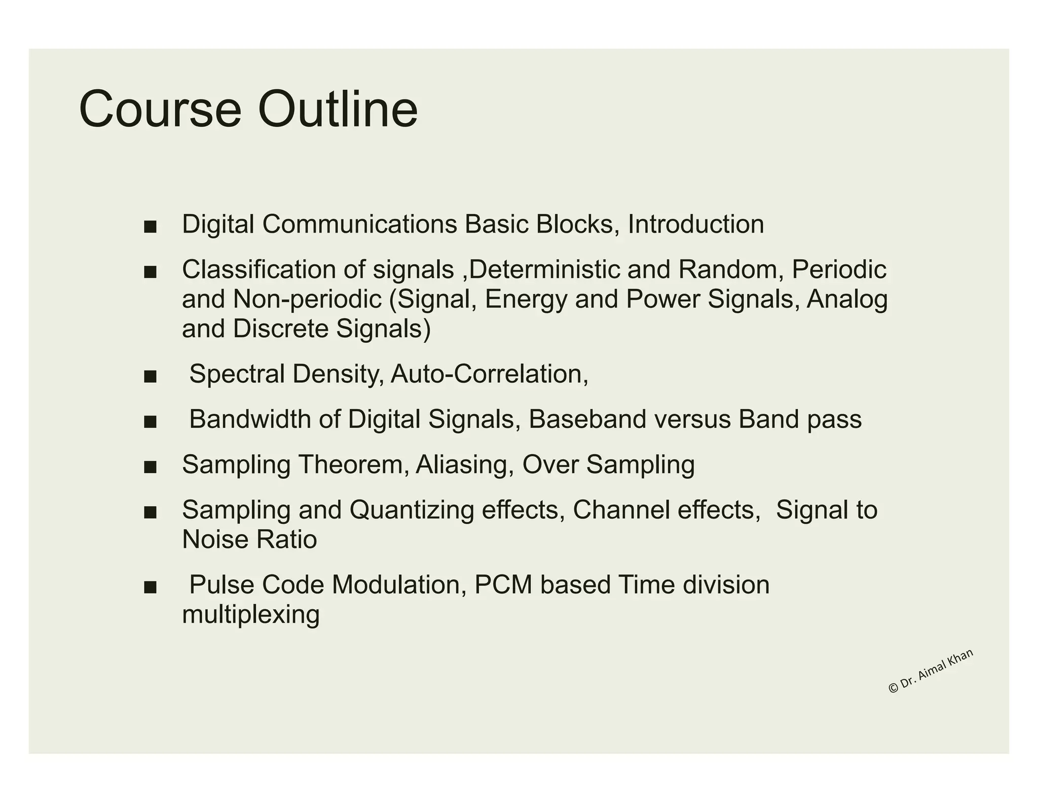 Digital Communications Lecture 1 | PPT