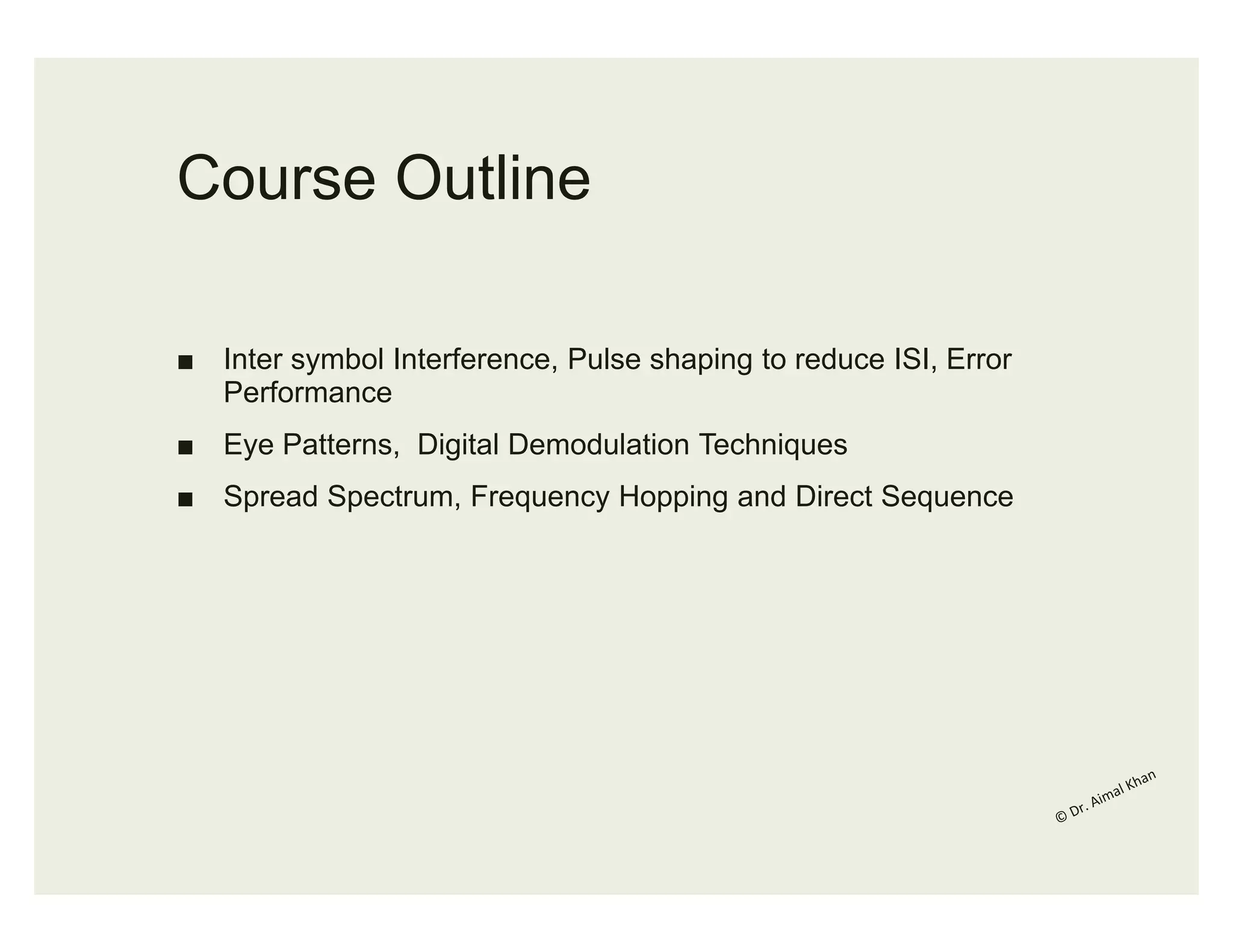 Digital Communications Lecture 1 Ppt