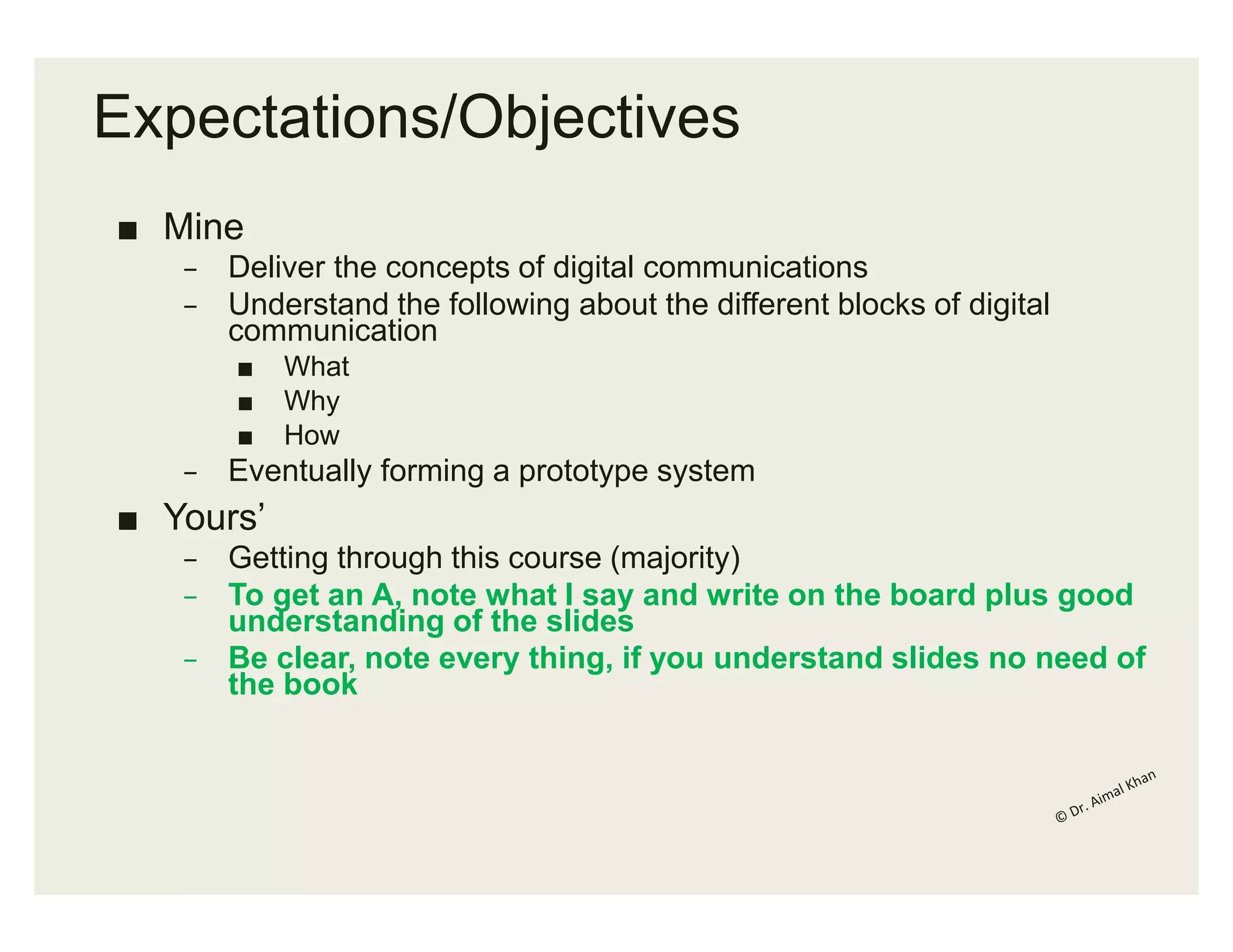 Digital Communications Lecture 1 Ppt