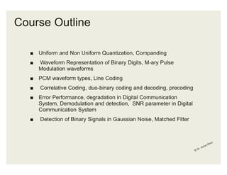 Digital Communications Lecture 1 | PDF