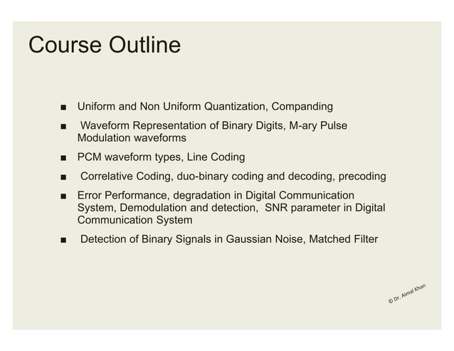 Digital Communications Lecture 1 Ppt