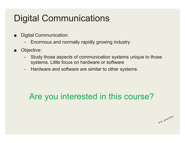 Digital Communications Lecture 1 | PDF | Digital Audio | Computer Software and Applications