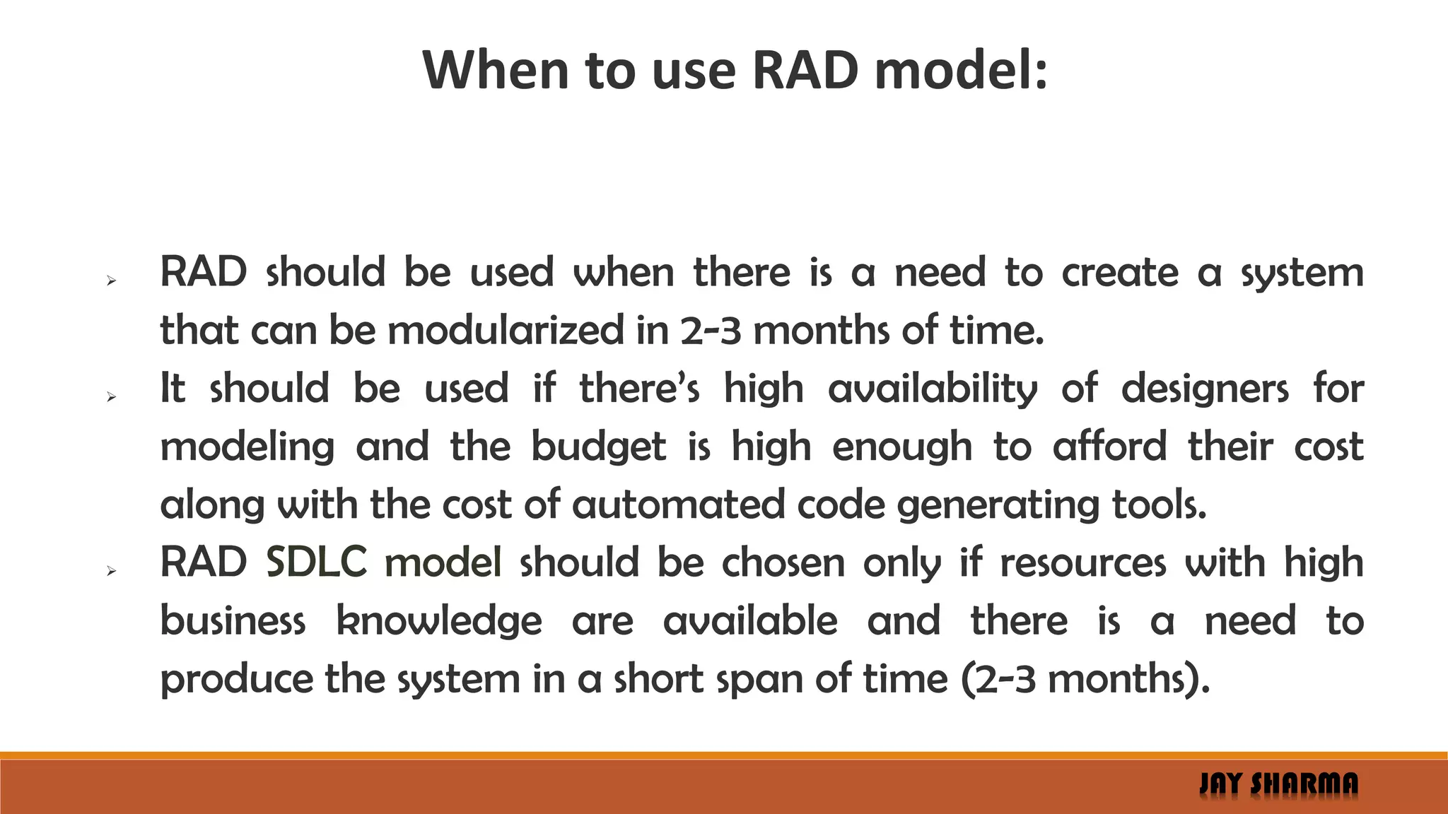 SDLC RAD model | PDF