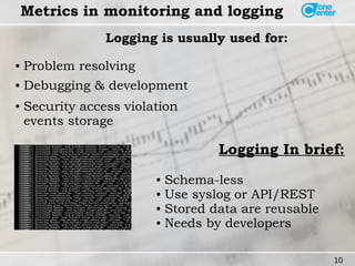 Logitoring - log-driven monitoring and the Rocket science | PPT