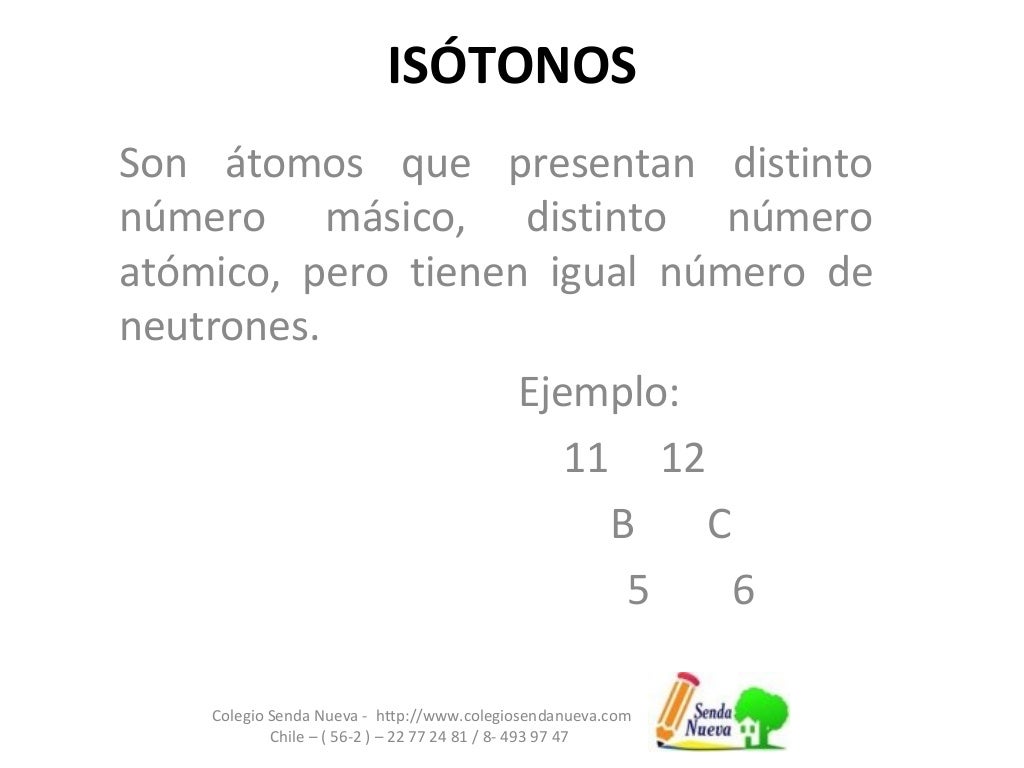 Isótopos, isótonos, isóbaros