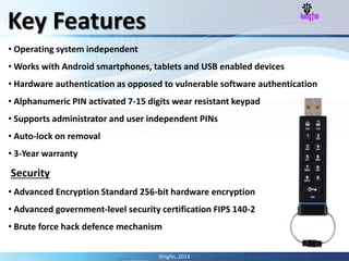 Datashur Presentation pin flash drive - Kingfin | PPT